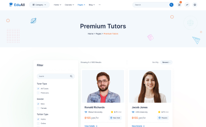 EduAll Landing page HTML Template